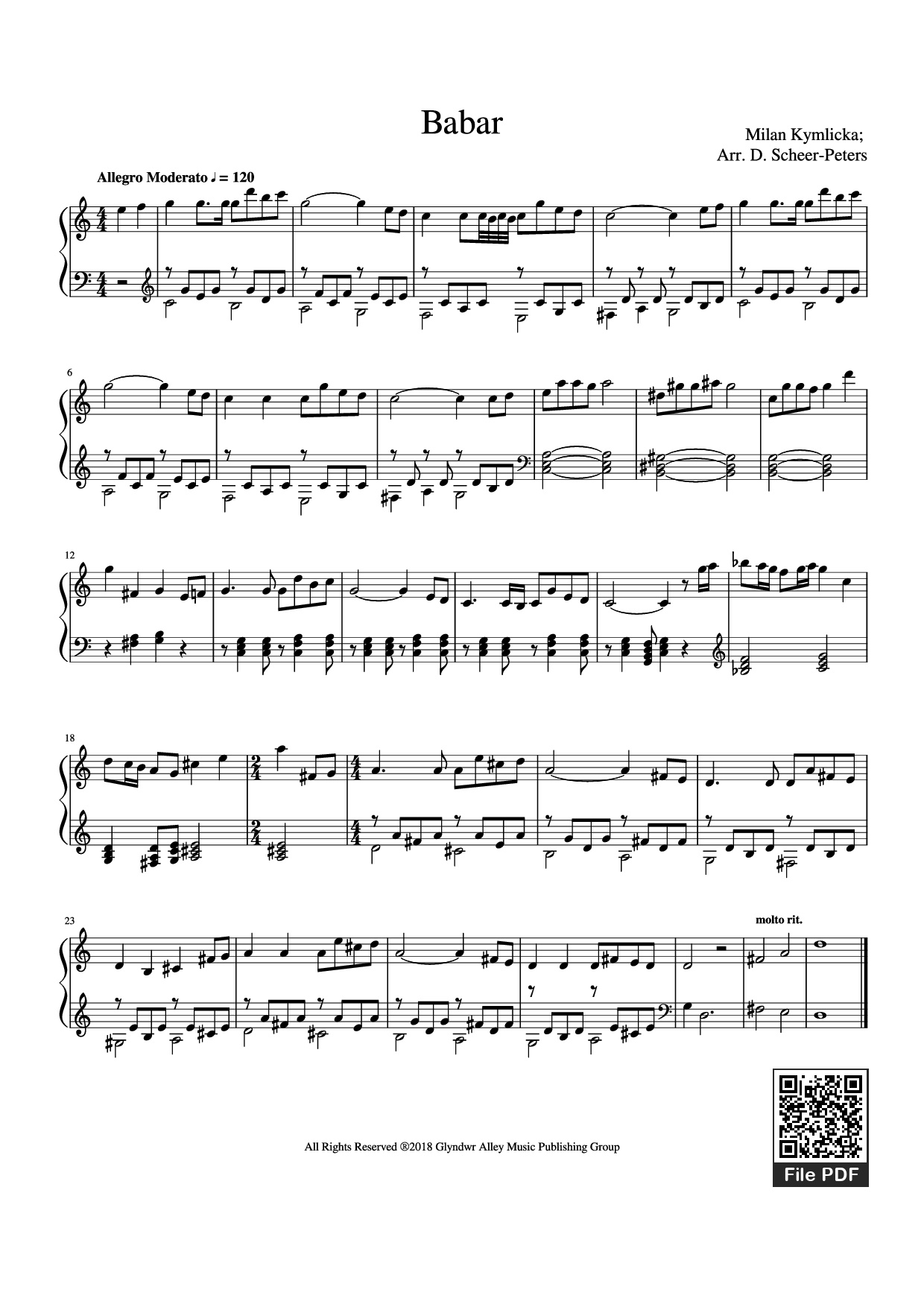 [PDF] Babar Sheet Piano, Download Piano notes, MP4 & MIDI