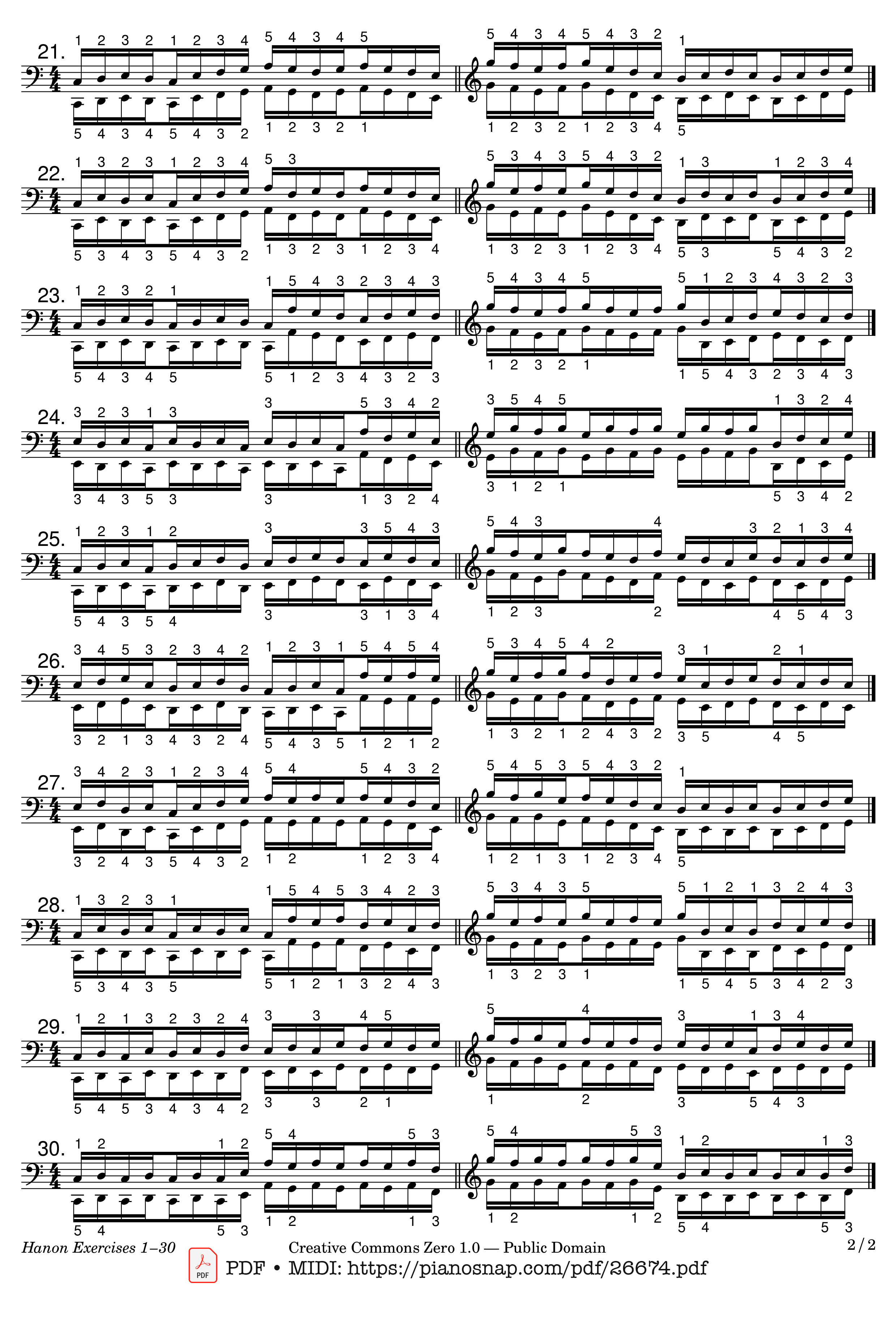 [PDF] Hanon Exercises 1 to 30 Piano, Download Piano notes, MP4 & MIDI