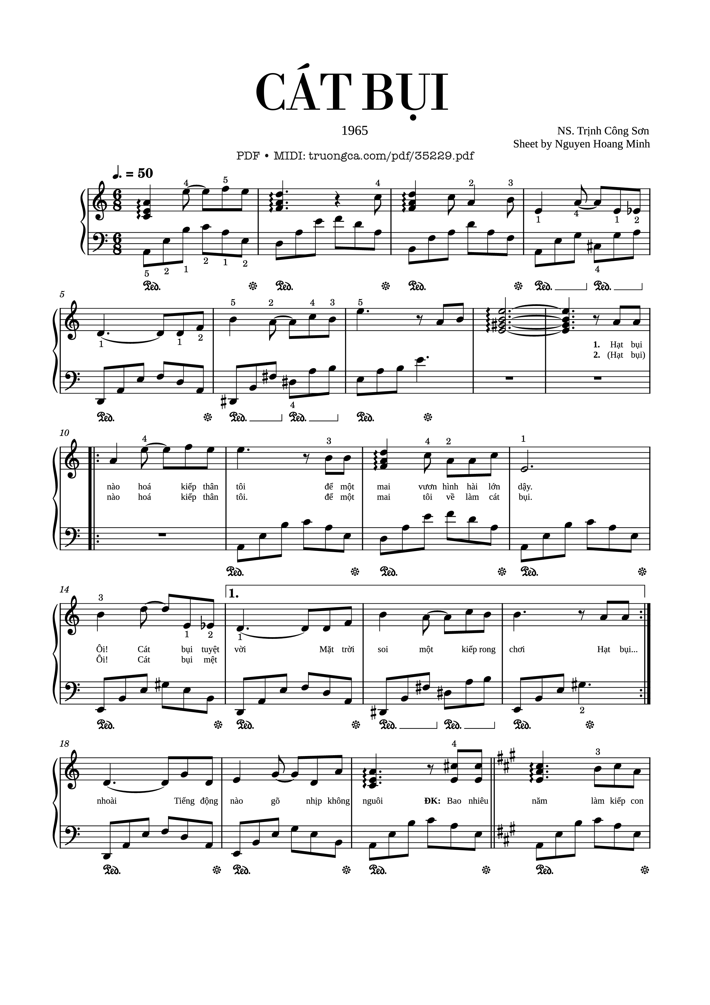 [PDF] Cát bụi Piano, Download Piano notes, MP4 & MIDI