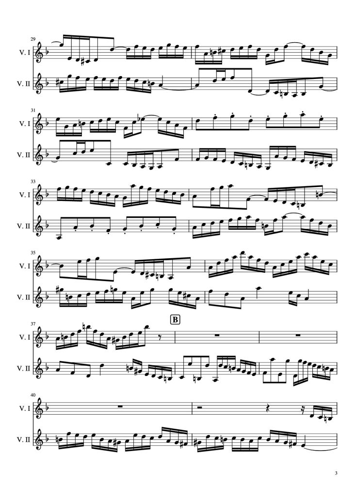 [Sheet] Concerto pour 2 violons in ré minor Violin PDF lyrics & Lead ...